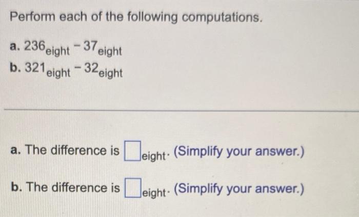 Solved Perform each of the following computations. a. | Chegg.com