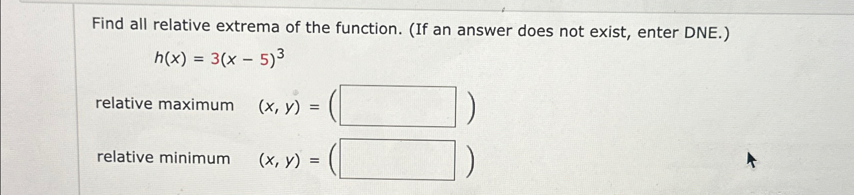 Solved Find all relative extrema of the function. (If an | Chegg.com
