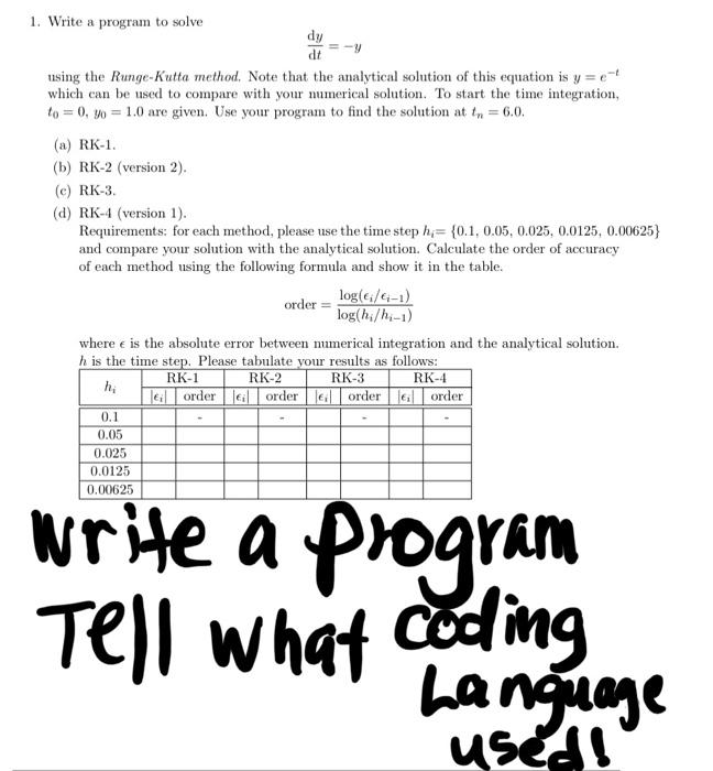 Solved write a program TEll what coding Langiage sed!l | Chegg.com