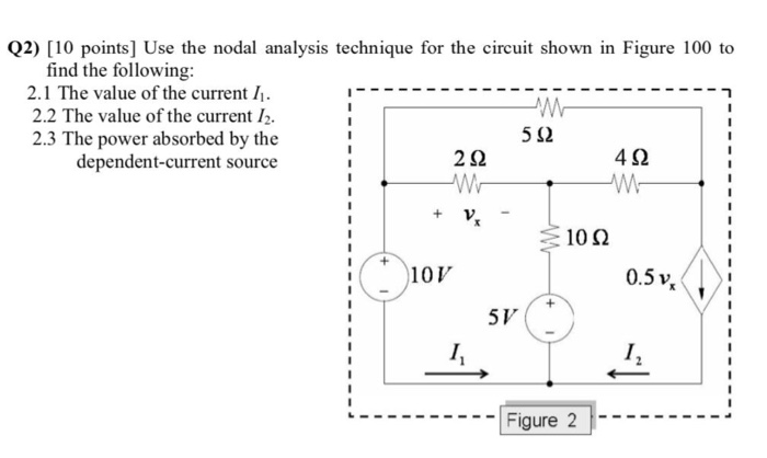 Solved Q2) [10 points] Use the nodal analysis technique for | Chegg.com