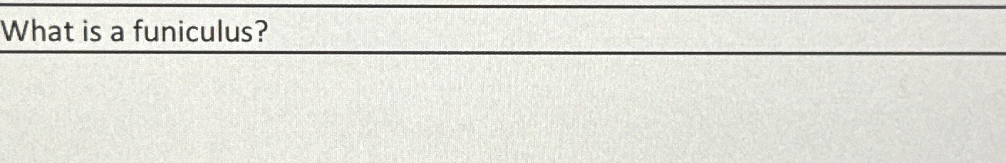 Solved What is a funiculus? | Chegg.com