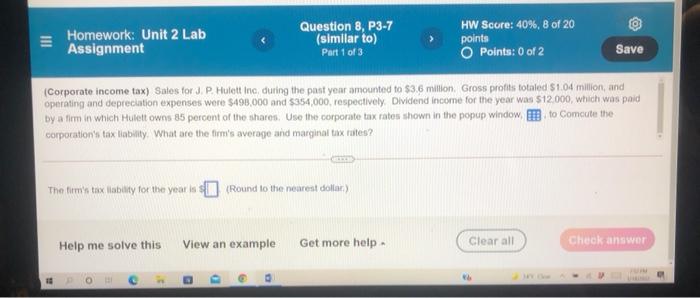 Solved III Homework: Unit 2 Lab Assignment Question 8, P3-7 | Chegg.com