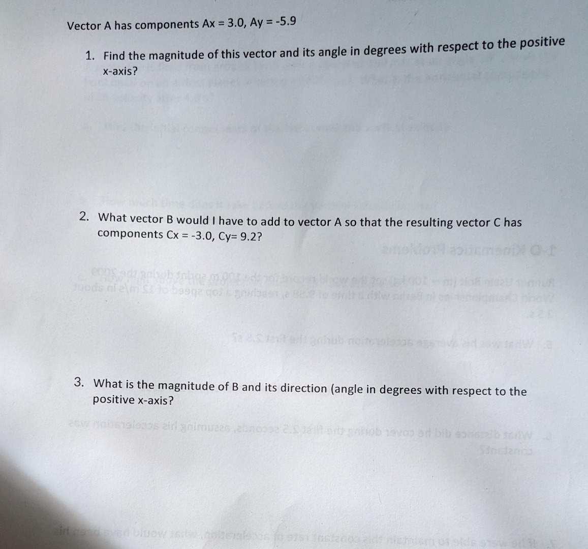 Solved Vector A has components Ax=3.0,Ay=-5.9Find the | Chegg.com