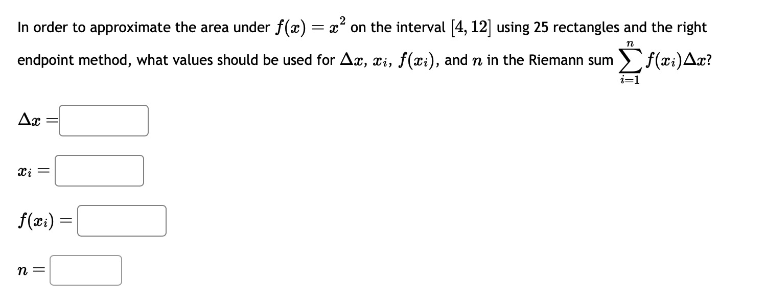 Solved In order to approximate the area under f(x)=x2 ﻿on | Chegg.com