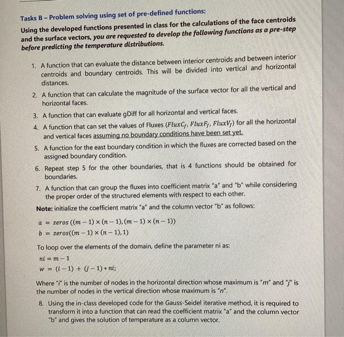 Solved asks B - Problem solving using set of pre-defined | Chegg.com