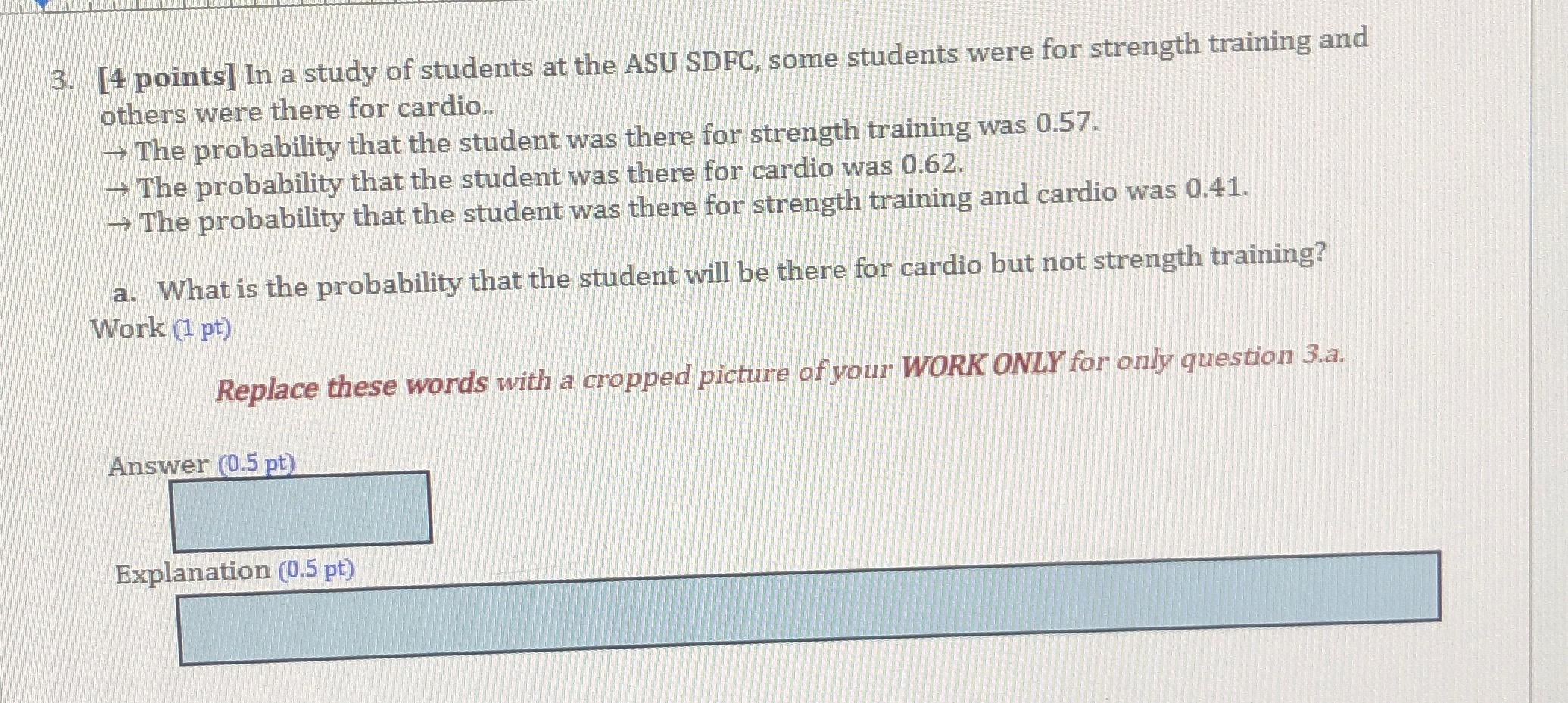 Solved [4 ﻿points] ﻿In a study of students at the ASU SDFC, | Chegg.com