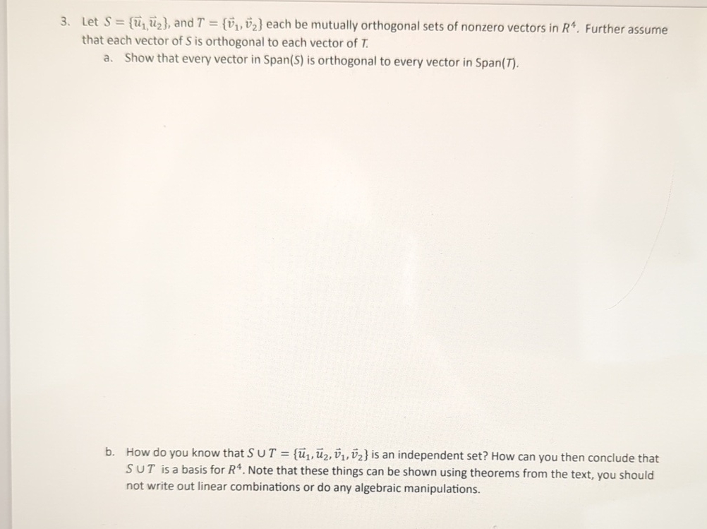 Solved ANSWER ALL PARTS (a-b). ﻿Please show clearly defined | Chegg.com