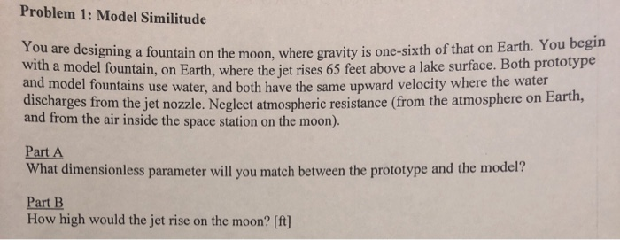 Solved Problem 1: Model Similitude You are designing a | Chegg.com