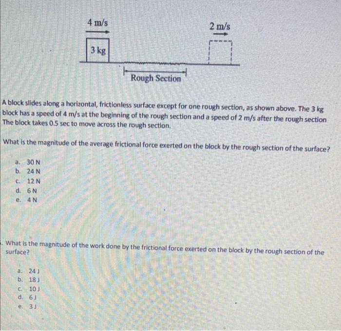 Solved A block slides along a horizontal, frictionless | Chegg.com