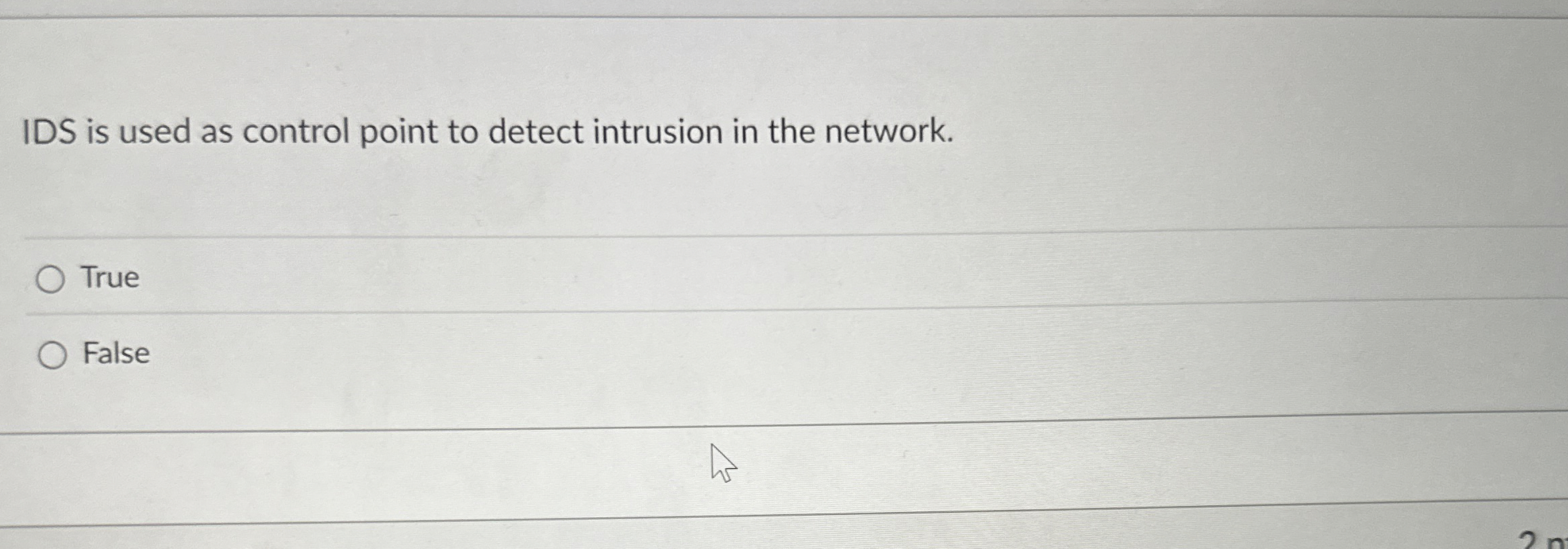 Solved IDS is used as control point to detect intrusion in | Chegg.com