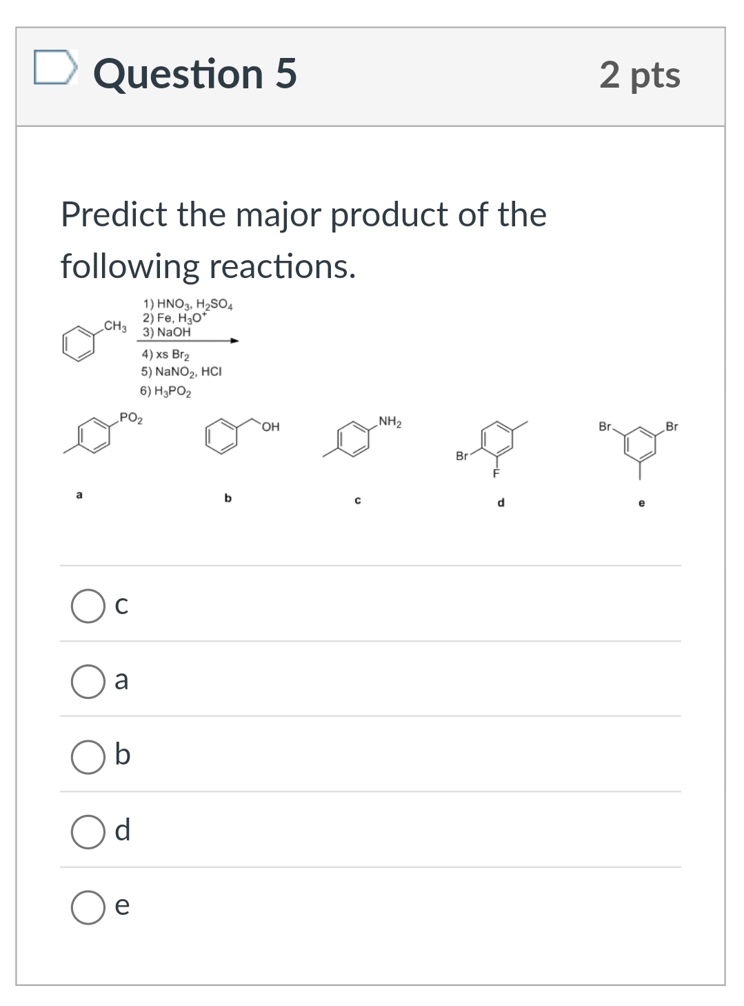Solved Question 52 ﻿ptsPredict the major product of the | Chegg.com