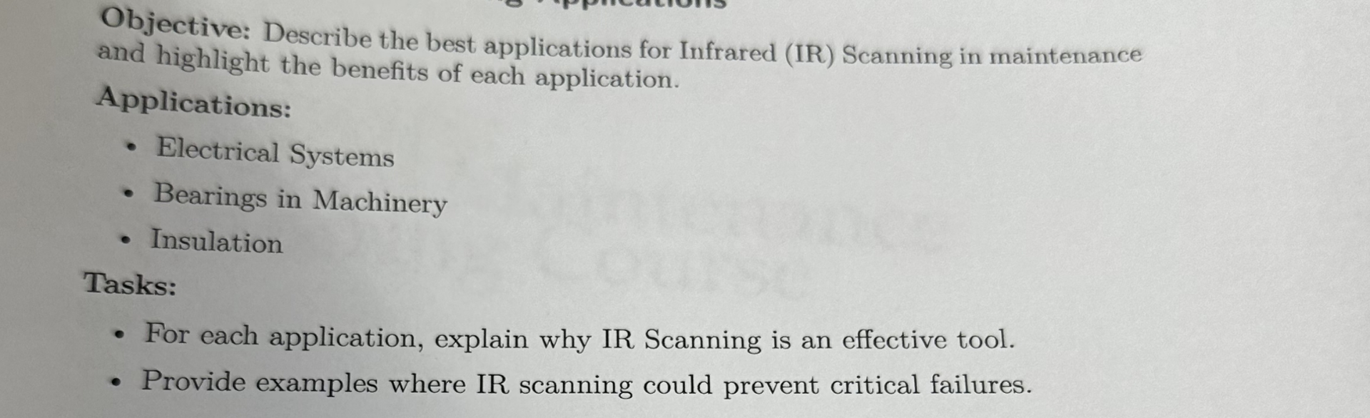 Solved Objective: Describe the best applications for | Chegg.com