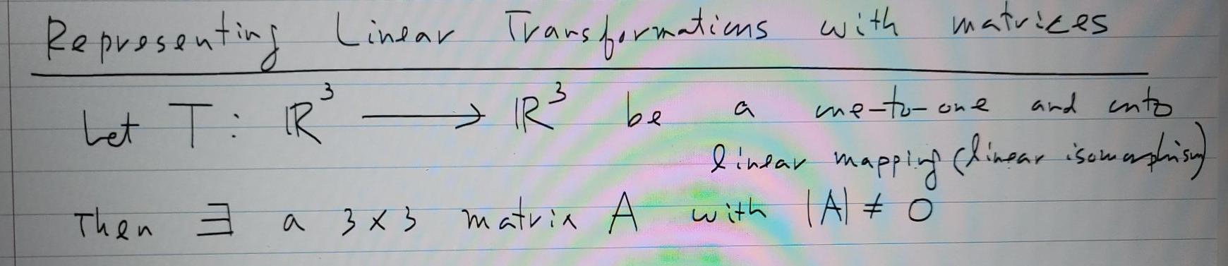 Solved 3 Representing Linear Transformations with matrices | Chegg.com