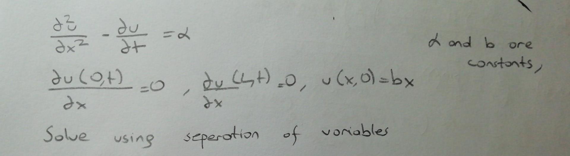 Solved d3 dx du 52 dt 하 a and b ore constants, ducot) dx =0 | Chegg.com