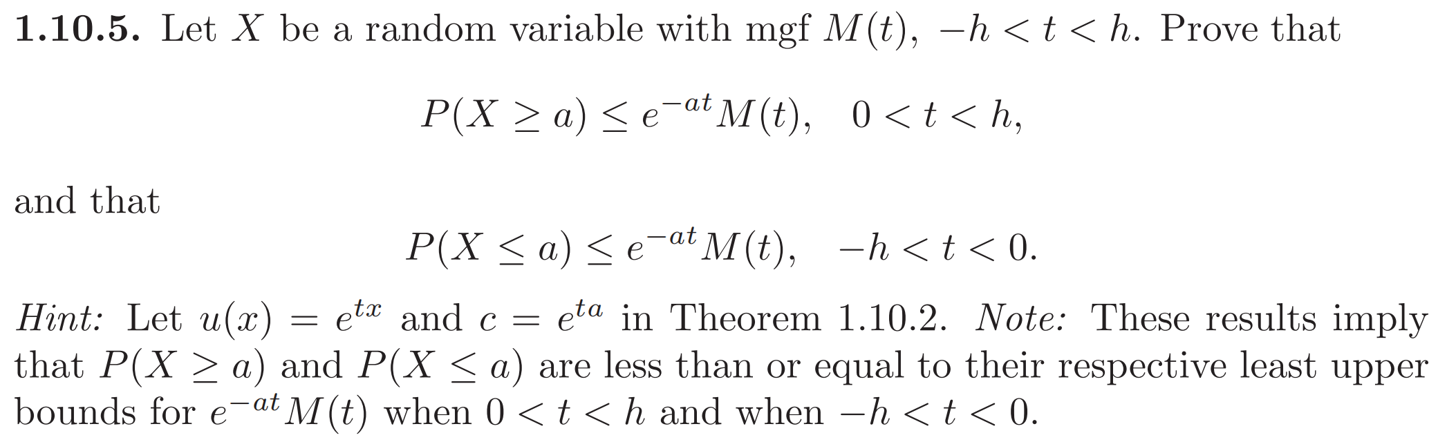 Solved 1.10.5. ﻿Let x ﻿be a random variable with | Chegg.com