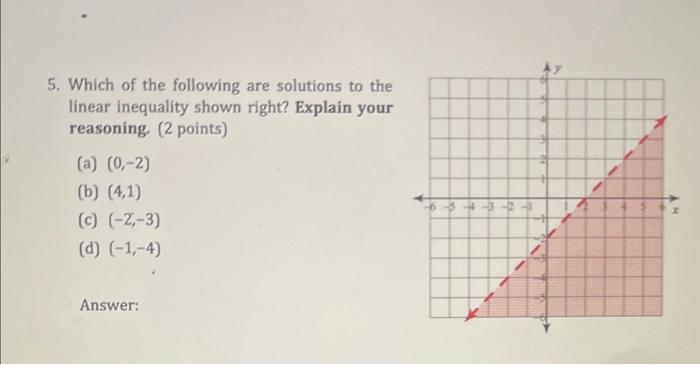 Solved 5. Which of the following are solutions to the linear | Chegg.com