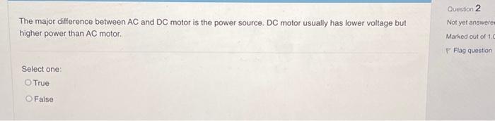 Solved The AC motor is used in the conversion of electrical | Chegg.com