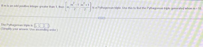 Solved If m is an odd positive integer greater than 1, then | Chegg.com