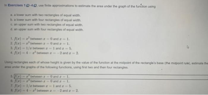Solved In Exercises 10−40, use finite approximations to | Chegg.com