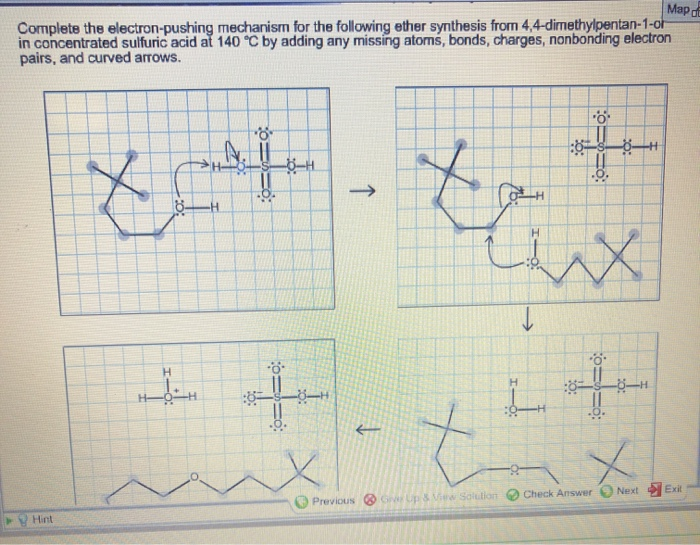 Solved Mapd Complete the electron pushing mechanism for the | Chegg.com