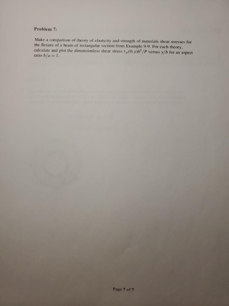 Solved Problem 1: Consider the axisymmetric problem of an | Chegg.com