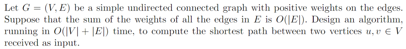 Solved Let G = (V, ﻿E) ﻿be a simple undirected connected | Chegg.com