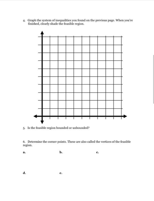 Solved Math 1060 LINEAR PROGRAMMING PROJECT Part I. You are | Chegg.com