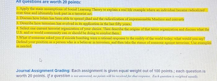 Solved All questions are worth 20 points: 1. Apply the main | Chegg.com