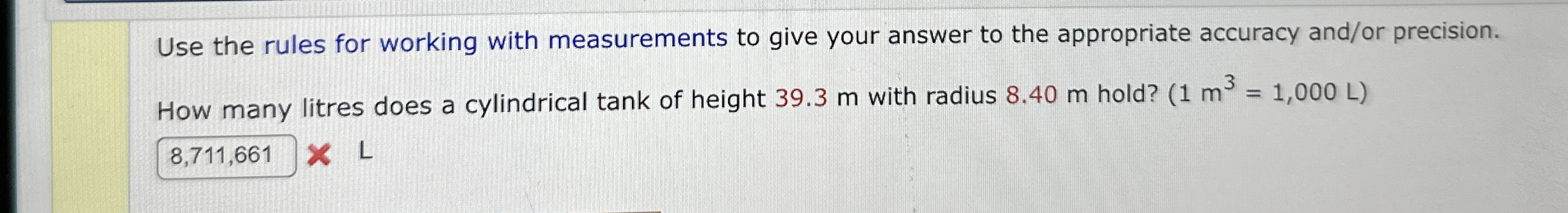 Solved Use the rules for working with measurements to give | Chegg.com