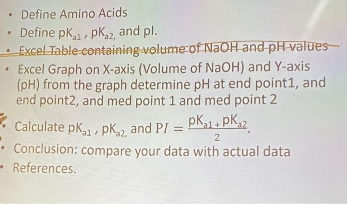 - Define Amino Acids - Define pKa1,pKa2, and pl. - | Chegg.com