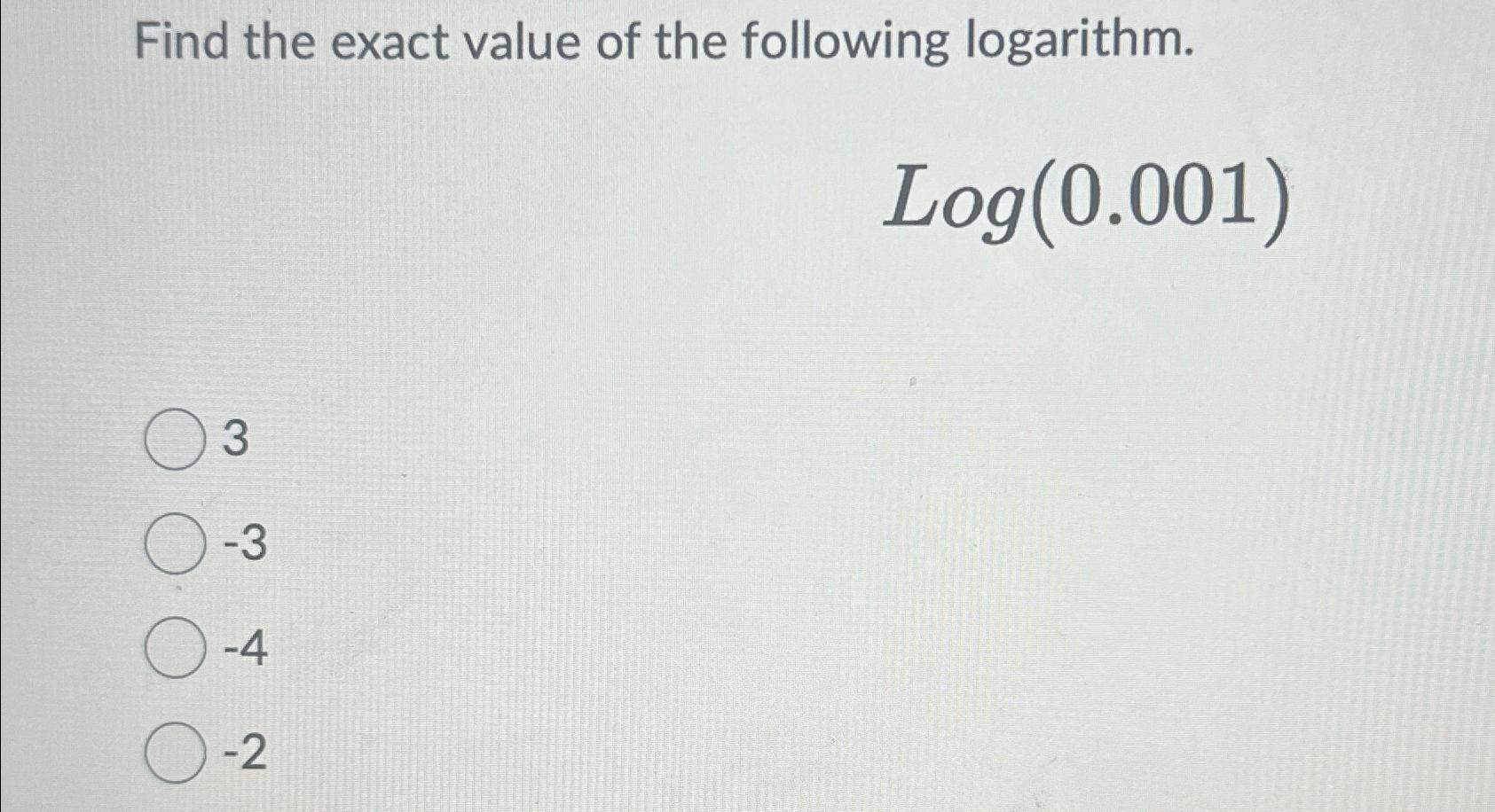 Solved Find the exact value of the following | Chegg.com
