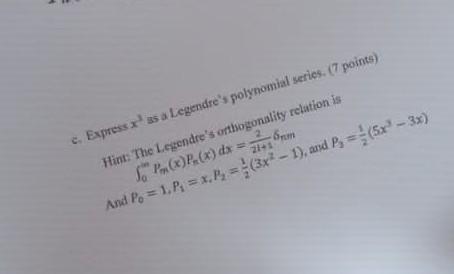 Solved C Express X3 Is A Ledendie S Polynonial Set Ies T Chegg