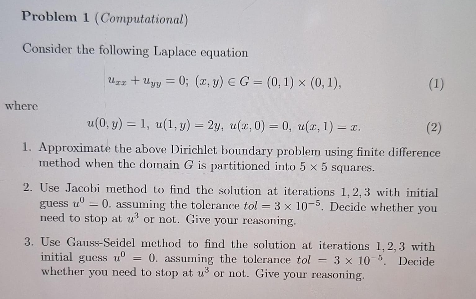 Solved Problem 1 (Computational)Consider the following | Chegg.com
