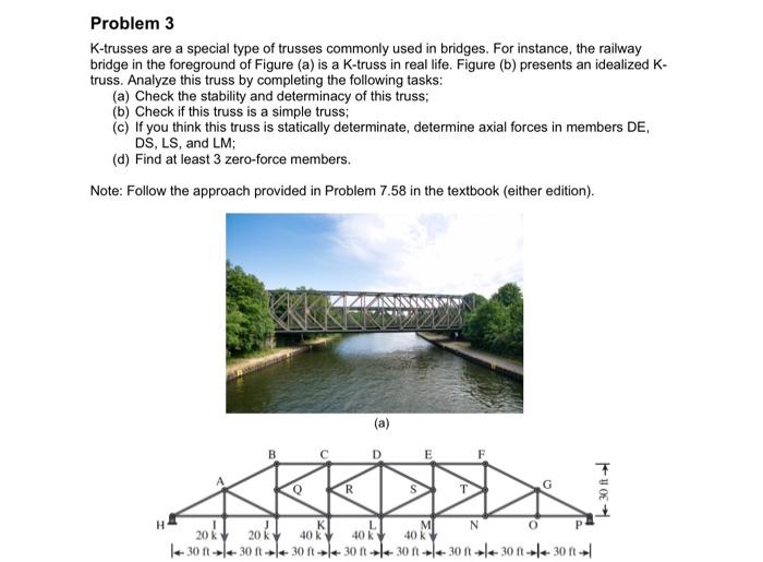 Solved Problem 3 K-trusses are a special type of trusses | Chegg.com