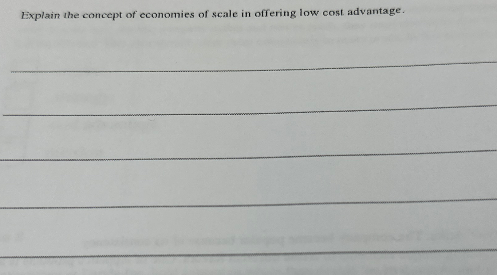Solved Explain the concept of economies of scale in offering | Chegg.com