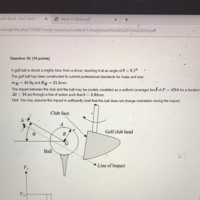 Solved soft Word - Doc1.docx X Week 12 Notes.pdf X + | Chegg.com