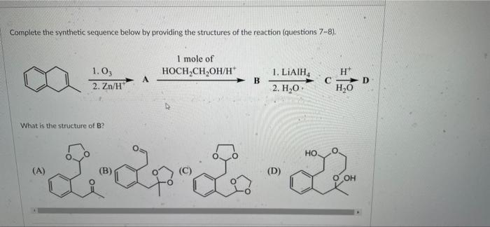 Solved Complete the synthetic sequence below by providing | Chegg.com