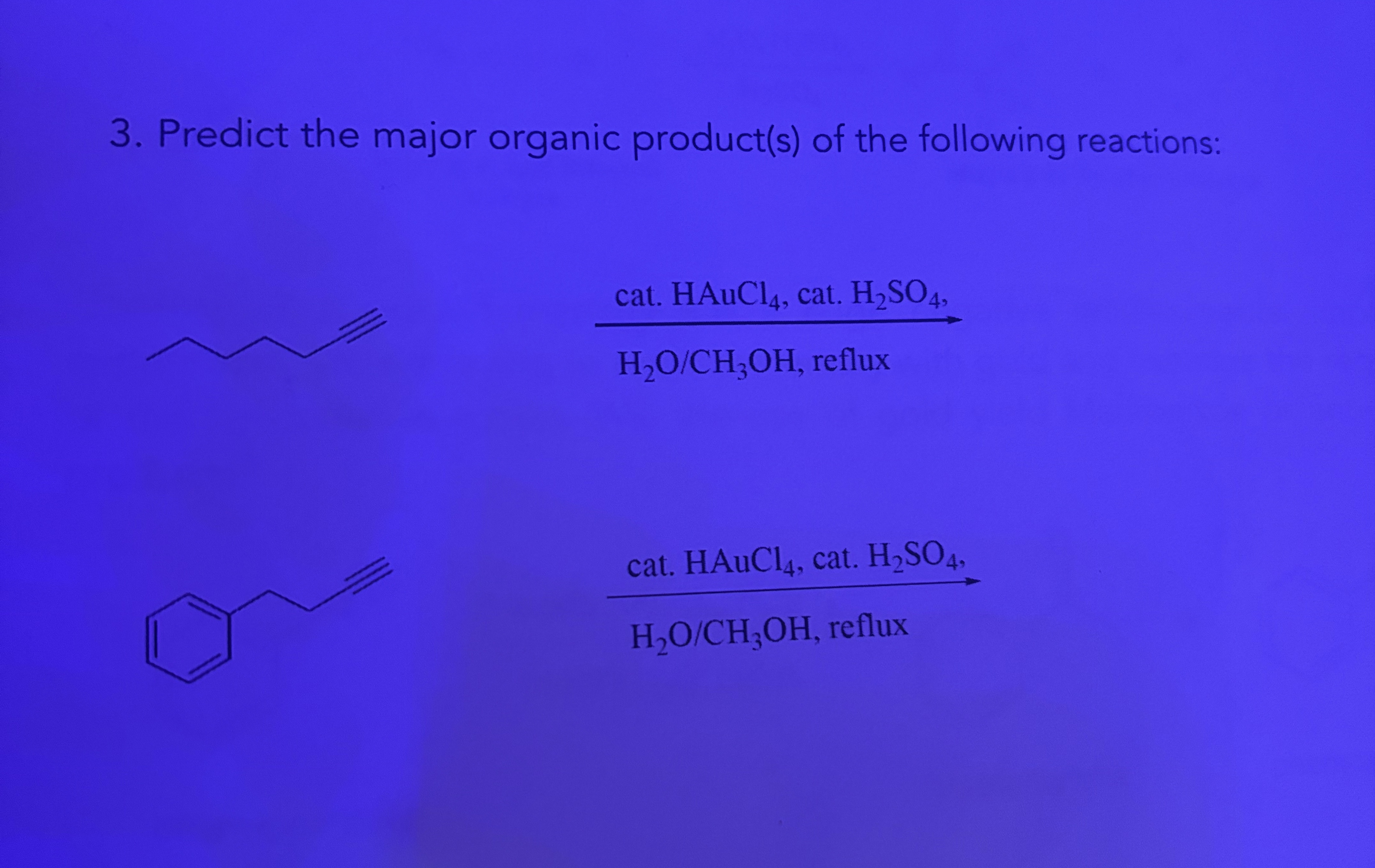 Solved Predict the major organic product(s) ﻿of the | Chegg.com