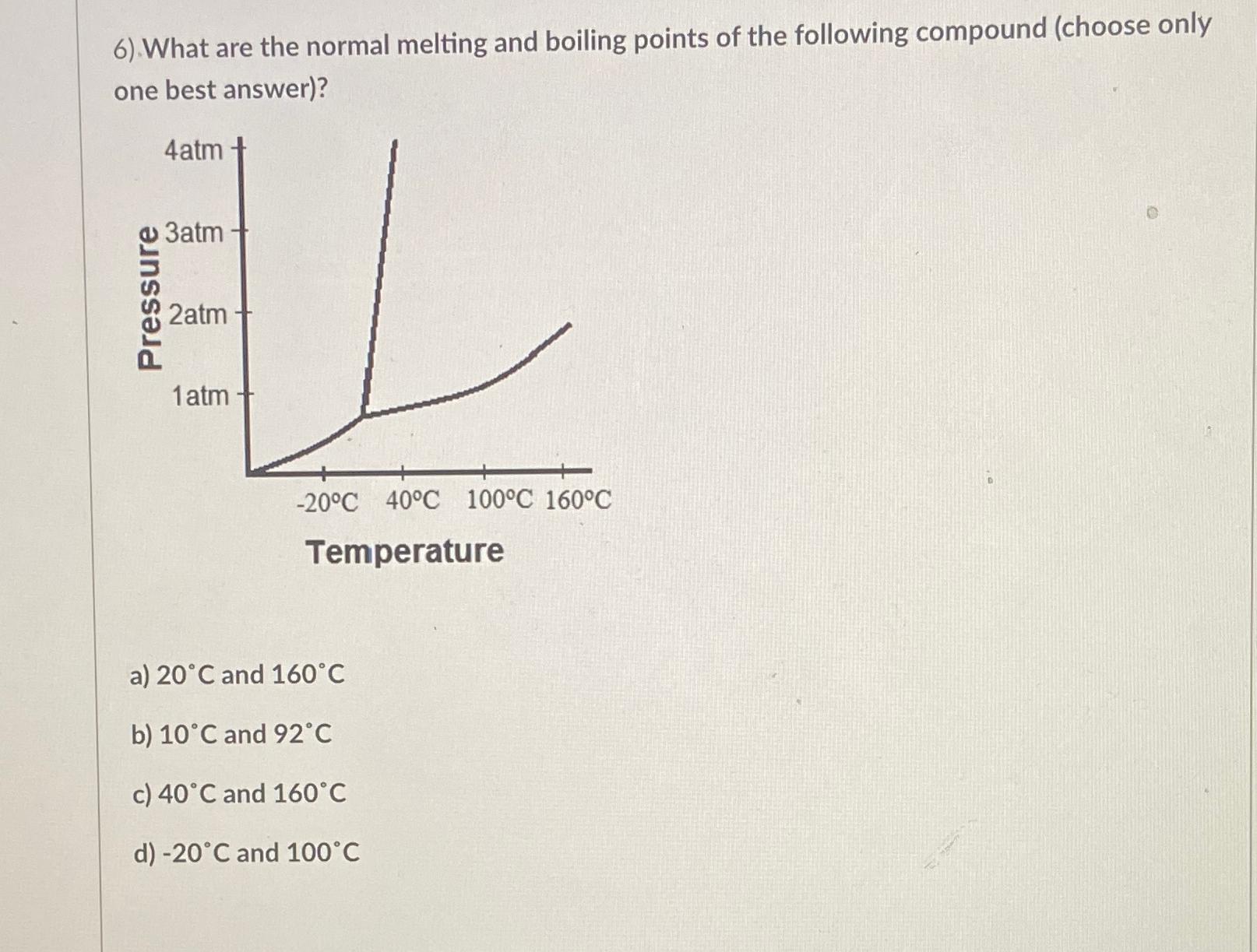 Solved .What are the normal melting and boiling points of | Chegg.com