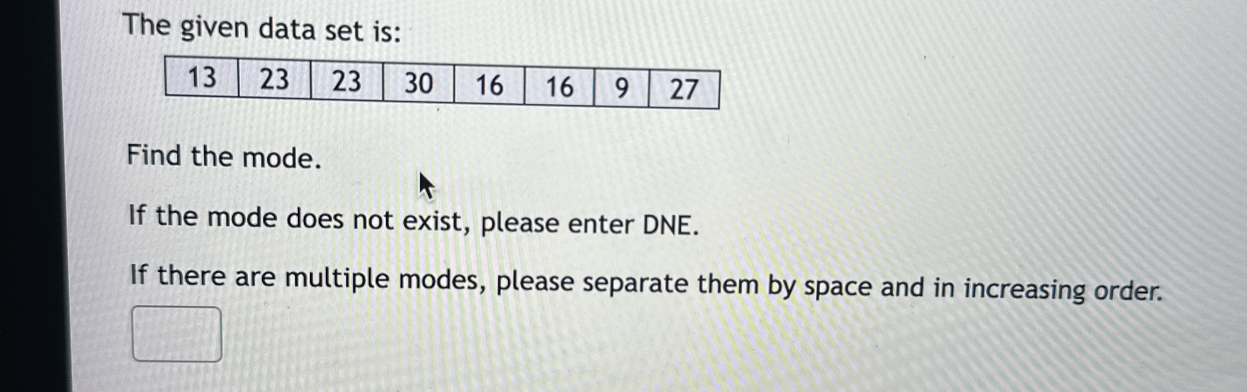 Solved The given data set | Chegg.com
