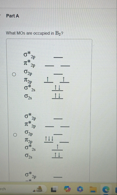 Solved Part AWhat MOs are occupied in | Chegg.com