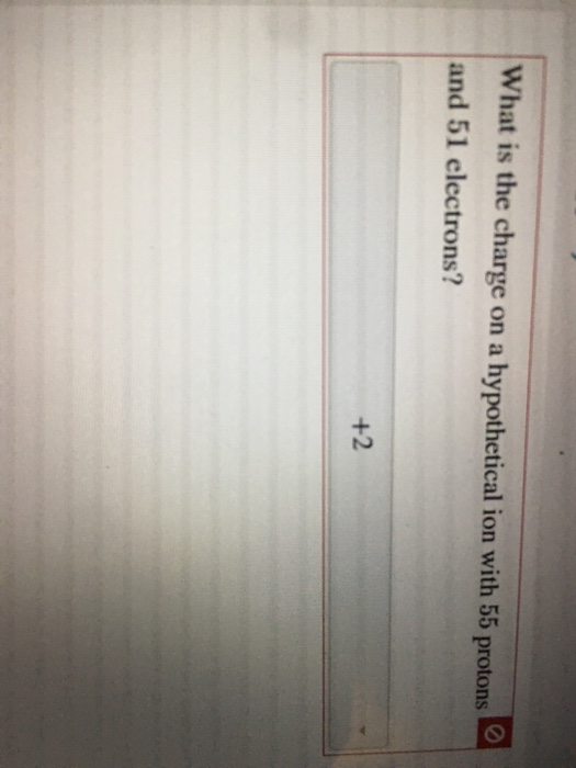 Solved What is the charge on a hypothetical ion with 55 | Chegg.com