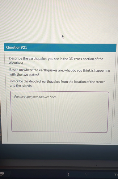 Solved Question #21Describe the earthquakes you see in the | Chegg.com