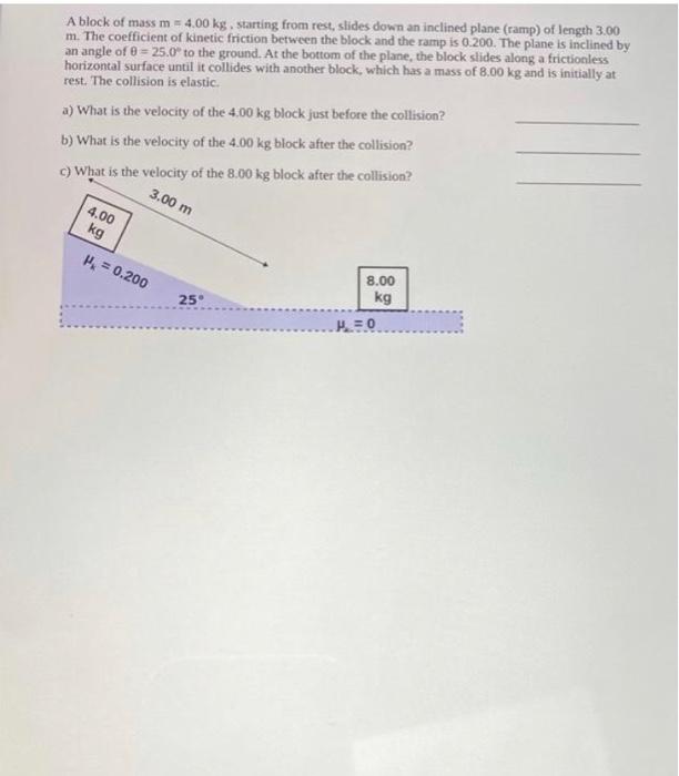 Solved A block of mass m = 4.00 kg, starting from rest, | Chegg.com