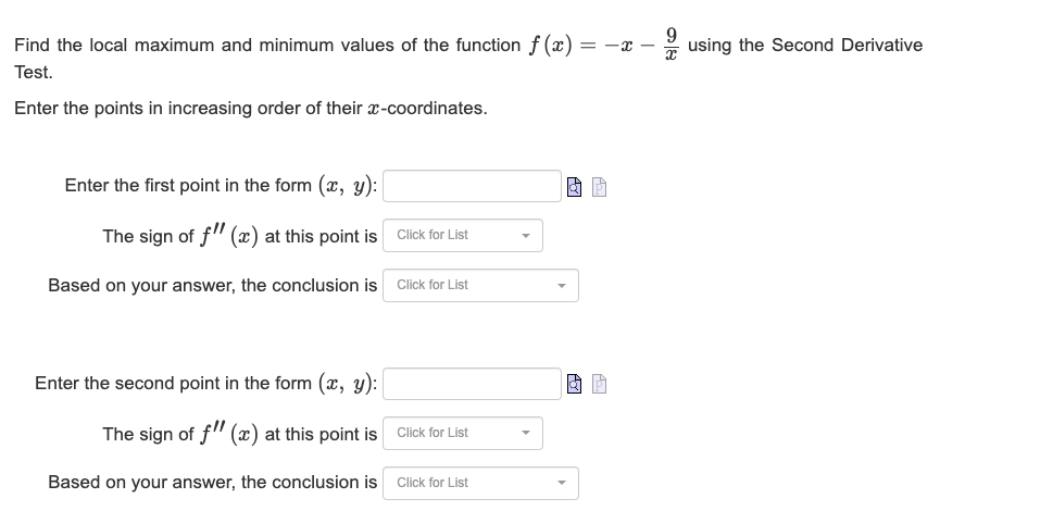 Solved Find the local maximum and minimum values of the | Chegg.com
