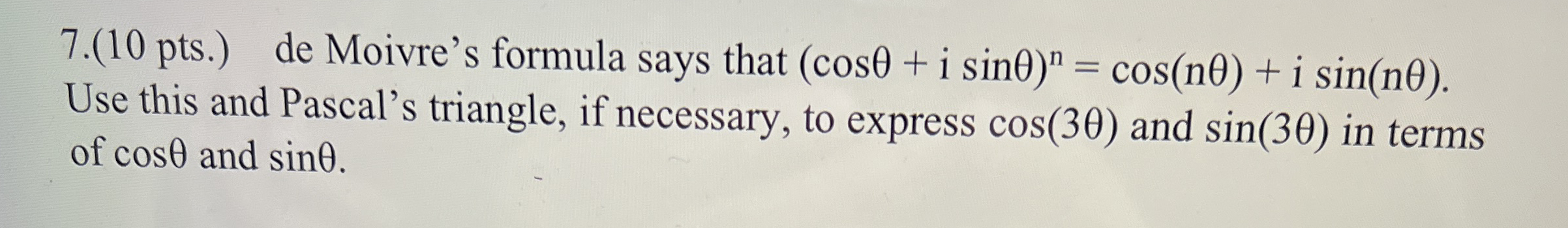 Solved Complex Analysisde Moivre's formula says that | Chegg.com