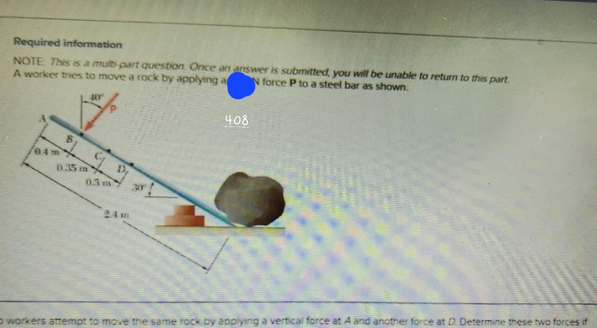 Solved Two workers attempt to move the same rock by applying | Chegg.com