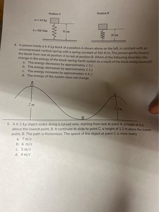 Solved 1 A 2 Kg Object Accelerates As A Net Force Acts On