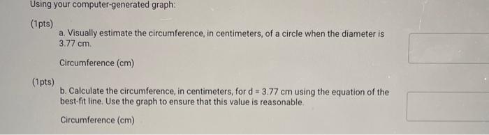 Solved Using your computer-generated graph: (1pts) a. | Chegg.com