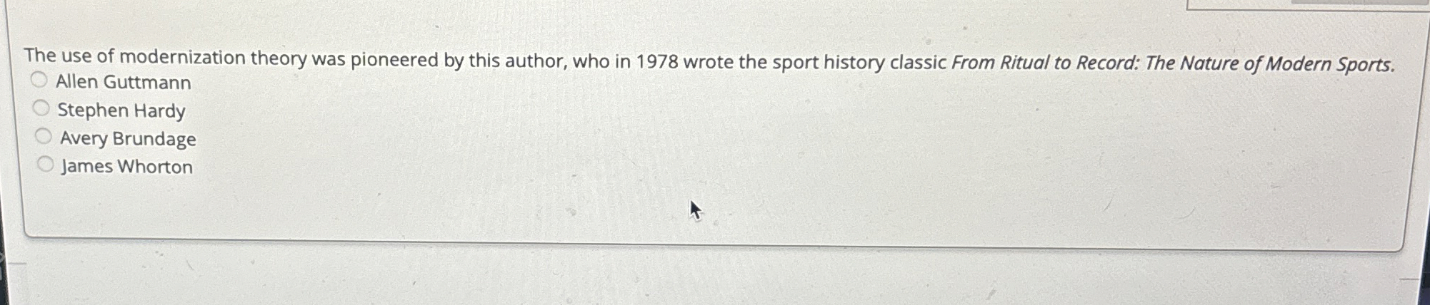 Solved The use of modernization theory was pioneered by this | Chegg.com